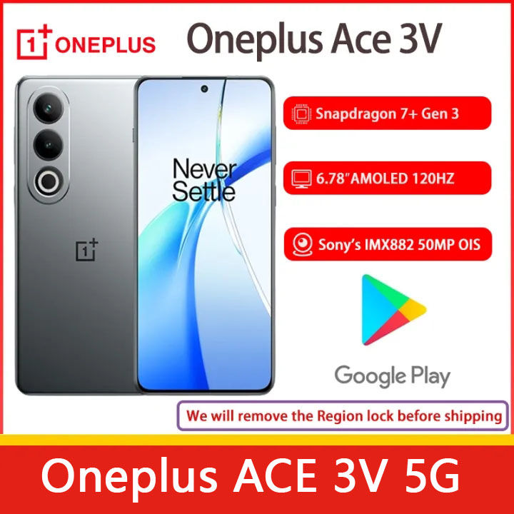 Oneplus ACE 3V 5G Smartphone Snapdragon 7+ Gen 3 5500mAh Battery 100W SUPERVOOC 6.74Inch 120Hz 2 ...
