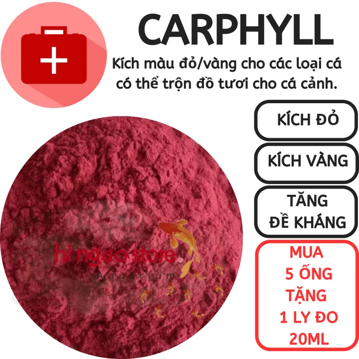 Carophyll Pink kích màu đỏ, kích màu vàng cho các loại cá (trộn cám ...