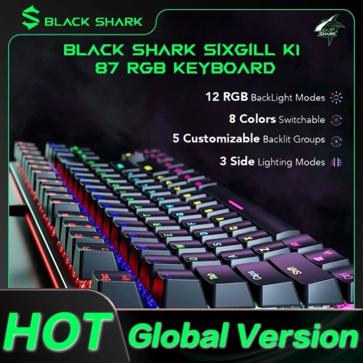 Black Shark BS-K1 Gaming Keyboard RGB Backlight 87 Keys Machanical TKL ...