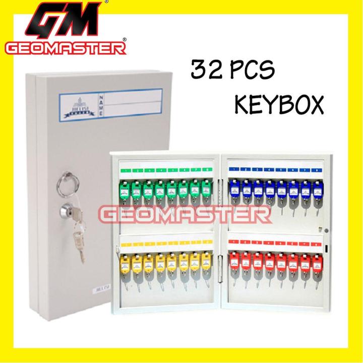Geomaster Key Box , 32 Key Cabinet Lockable Security Metal Key Cabinet ...