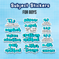 13 pcs. Aesthetic School Subjects Sticker Labels Notebook Labels ...
