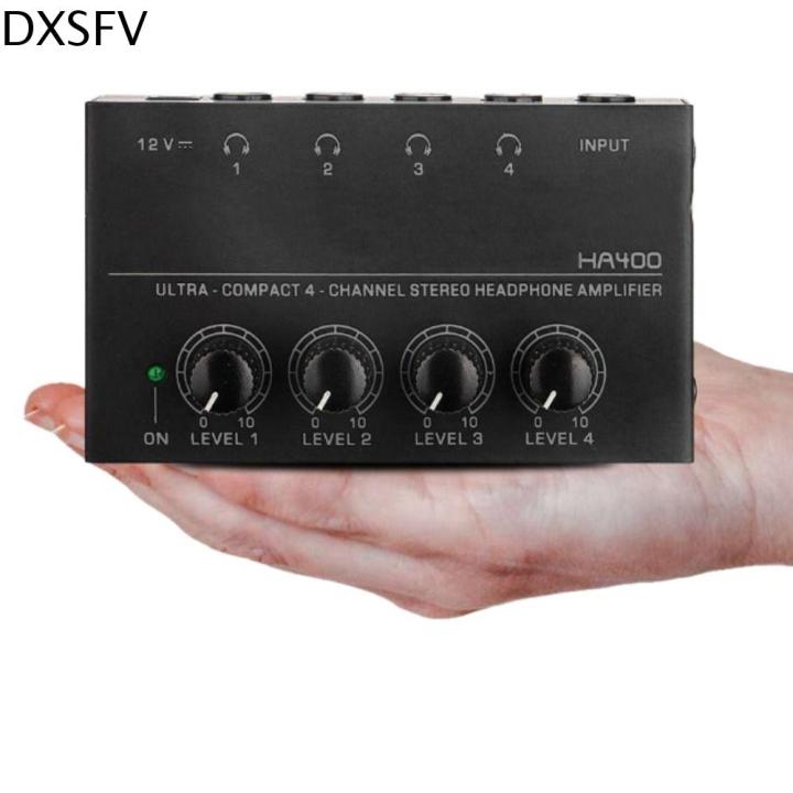 DXSFV 4 Channels HA400 Ultra-Compact Audio Amplifier 4 Output 1 Input ...