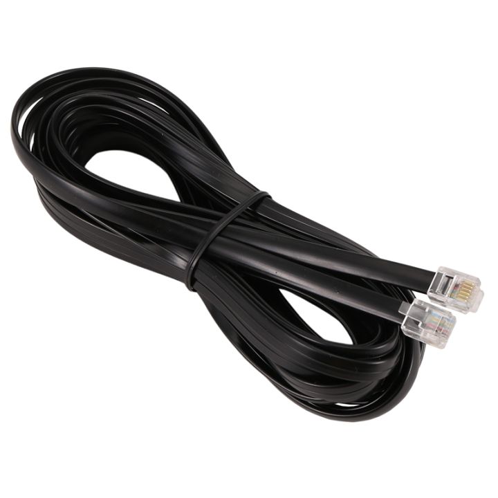 (SPND) 6P6C RJ11 Telephone Extension Fax Modem Cable Line 5M Length ...