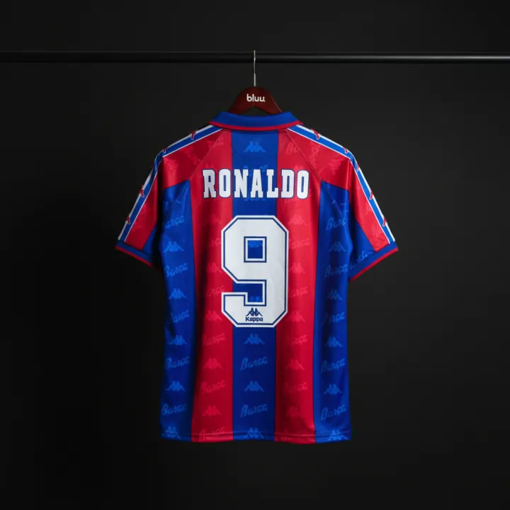 เสื้อฟุตบอลแนววินเทจ Retro บาlซโau่า Home ฤดูกาล 1995-96 (3A) เกรดพรีเ ...