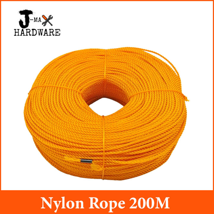 Polyethylene Nylon Rope 200M Per Roll Lubid 2mm-10mm Multi-purpose Heavy Duty Tali Fastening ...