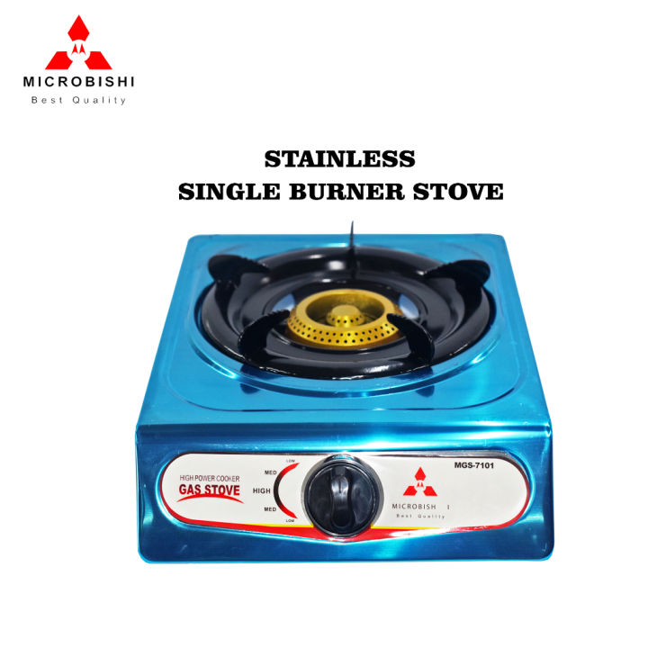 MICROBISHI MATIBAY Heavy Duty SINGLE Burner Gas Stove Stainless Body ...