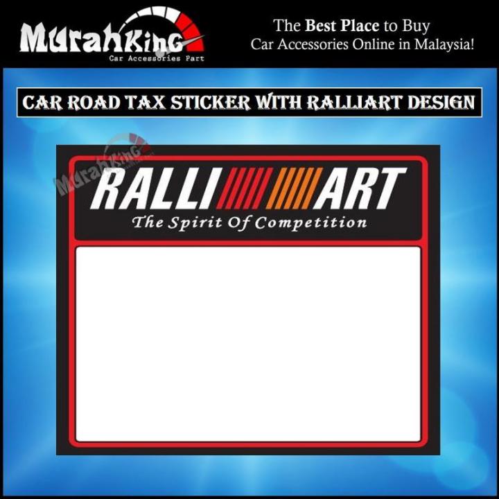 Car Road Tax Roadtax Sticker Ralliart Design | Lazada