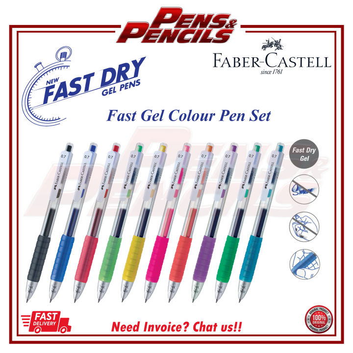 Faber-Castell Fast Gel Colour Pen Pen Set (1Set) | Lazada