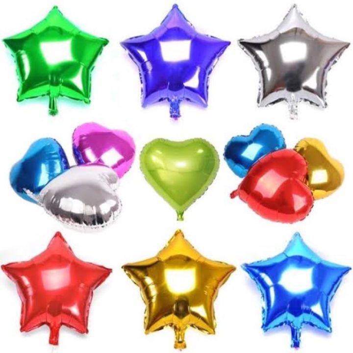 Balon Foil Mini Love Hati dan Star Bintang ukuran -+ 25 cm dan 10 cm ...
