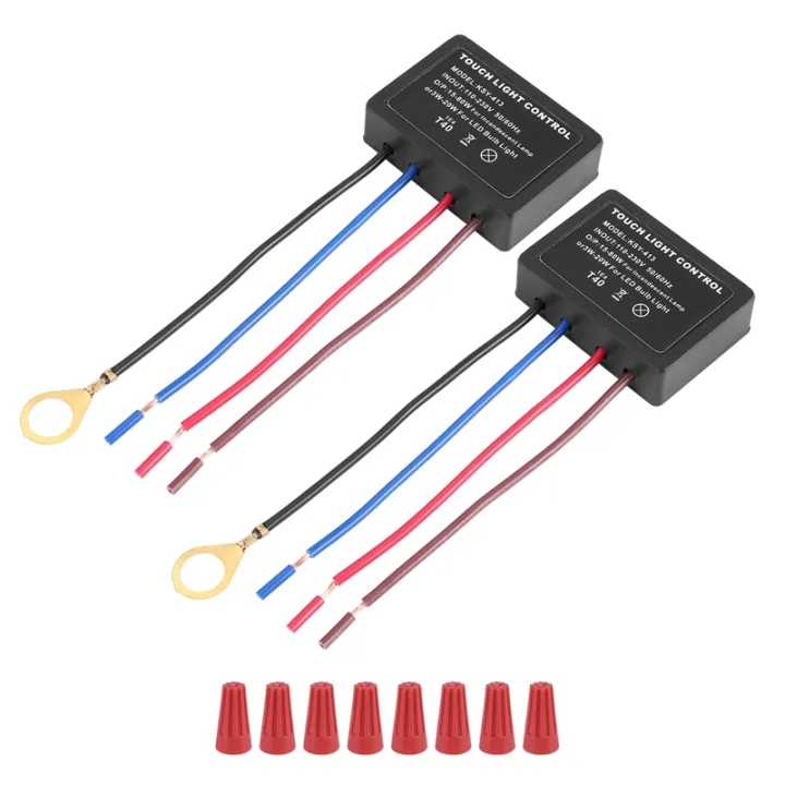 Touch Lamp Switch 2 Pack,Touch Lamp Control Module for Dimmable LED ...