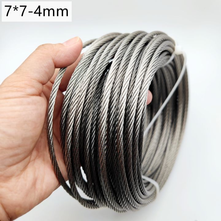 10M/15M/20M/25M 4mm Diameter 7X7 Construction 304 Stainless steel Wire ...