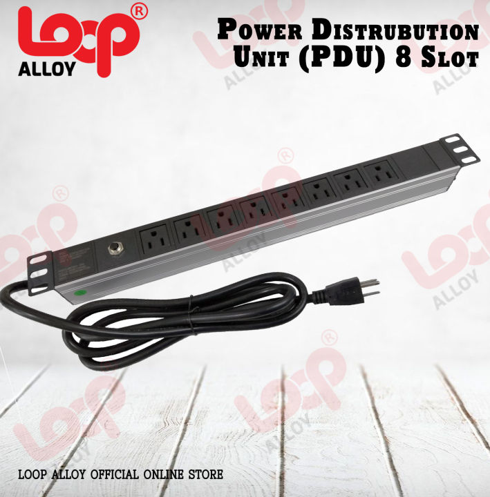 Loop Alloy Power Distribution Unit (PDU) Power Strip Unit for Data Cabinet Rack High Quality 8 ...