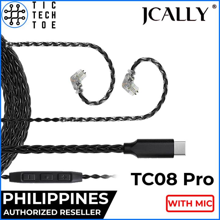 JCALLY TC08 Pro USB Type C 8-Core Braided Upgrade Cable with Mic Built-In DAC | Lazada PH