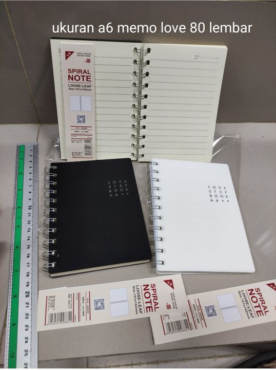 buku notes a6 ahin love 80 lembar hitam atau putih | Lazada Indonesia