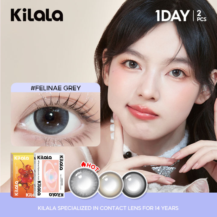 Kilala 2 Pcs 1 Day Disposable Contact Lenses Cosmetic Color Contact ...