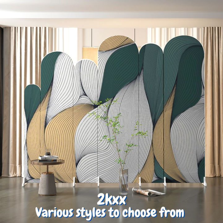 2kxx Simple Modern Round Curved Screen Partition Office Mobile Folding ...