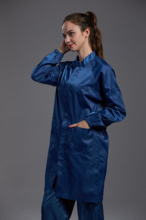 Cleanroom ESD Smock Dark Blue Colour | Lazada