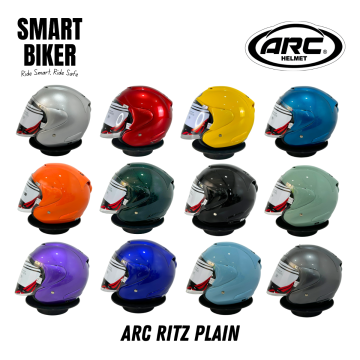 ARC Ritz Helmet Plain 100% Original Motorcycle SIRIM Approved JPJ Lulus ...