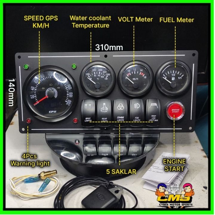 Speedometer universal Analog classic gauge Speedometer GPS system kmh ...