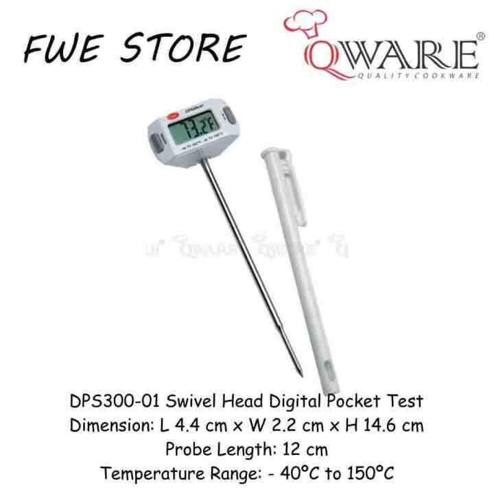 Qware Swivel Head Digital Pocket Test / Kitchen Thermometer DPS300-01 ...