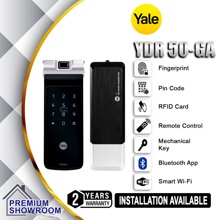 YALE YDR 50-GA 6 in 1 Grill (Gate) Fingerprint Digital Door Lock ...