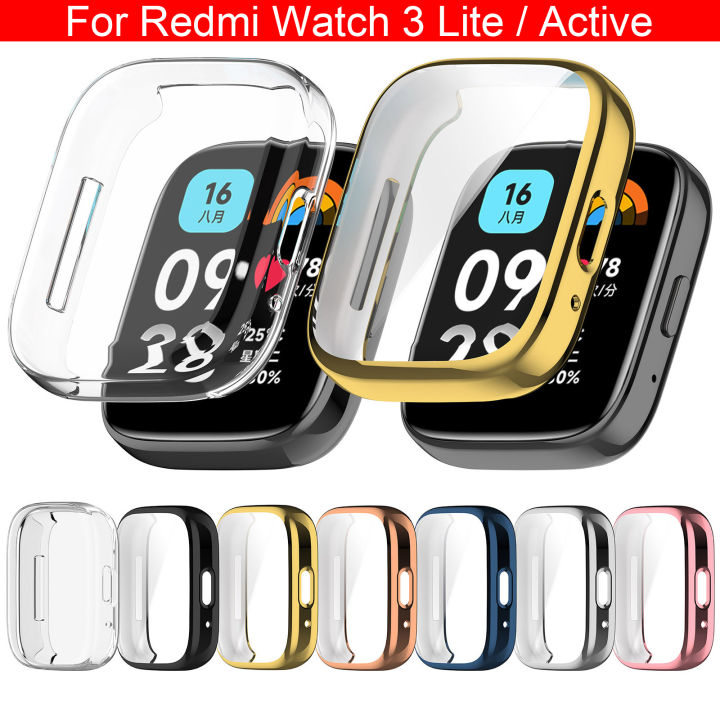 For Redmi Watch 3 Active lite case full soft clear plating frame cover ...