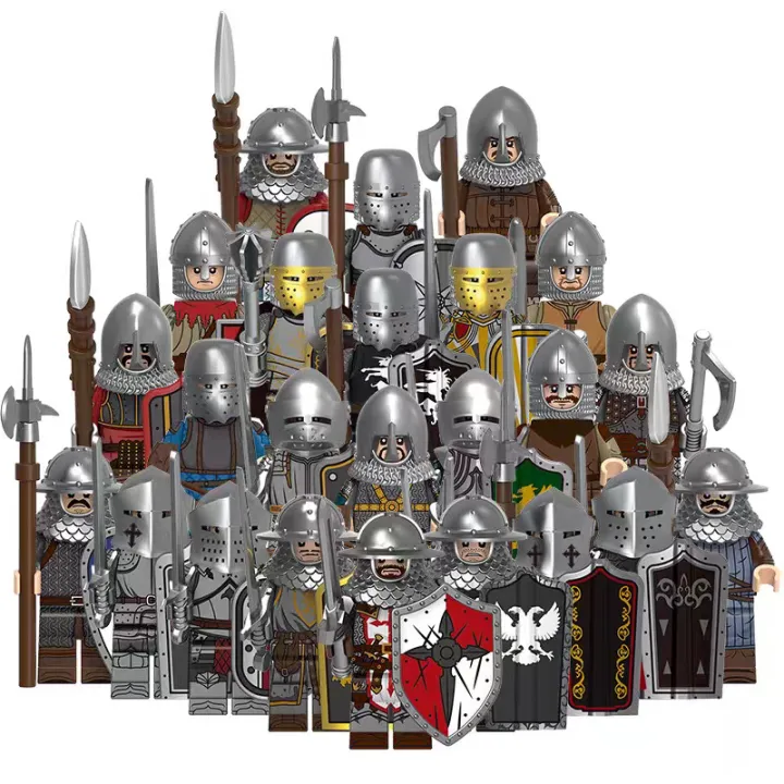 Epic Medieval Castle Knights Building Block Figures: Guards, Cavalry ...