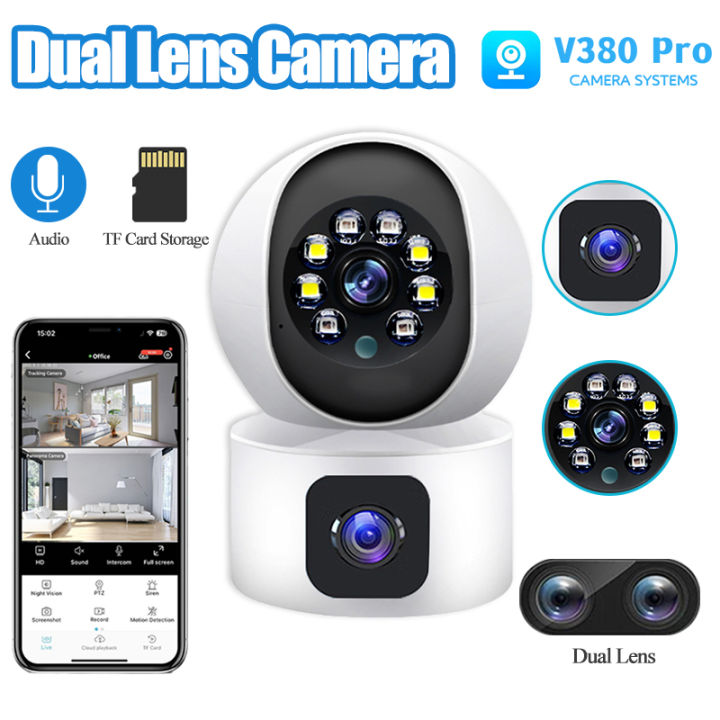 ANSEN V380 PRO CCTV Camera to Cellphone Dual Lens 1080P Wireless two ...