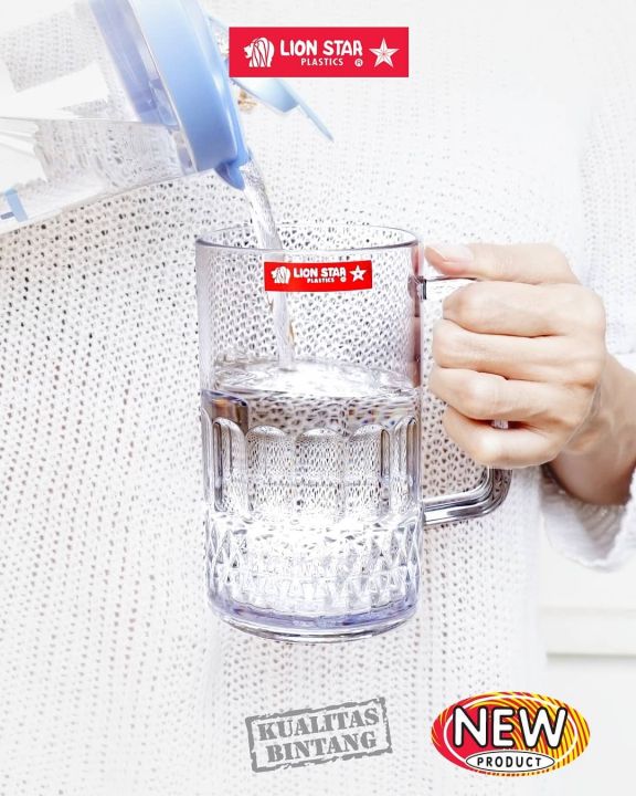 PAKET 6PCS Fresco Glass 450ml GL-87 LION STAR/ Gelas + Gagang/ Gelas ...