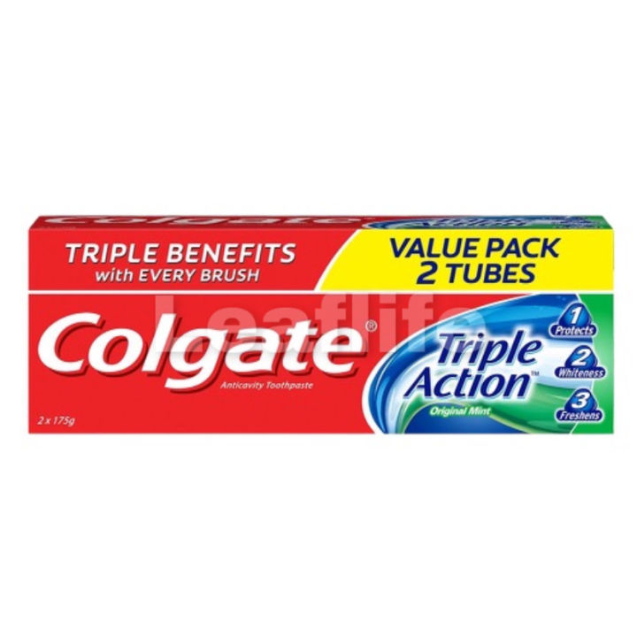 Colgate Triple Action Toothpaste 175g x 2 | Lazada PH