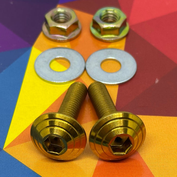 PLATE NUMBER BOLTS WITH FREE WASHER AND NUT (PAIR) | Lazada PH