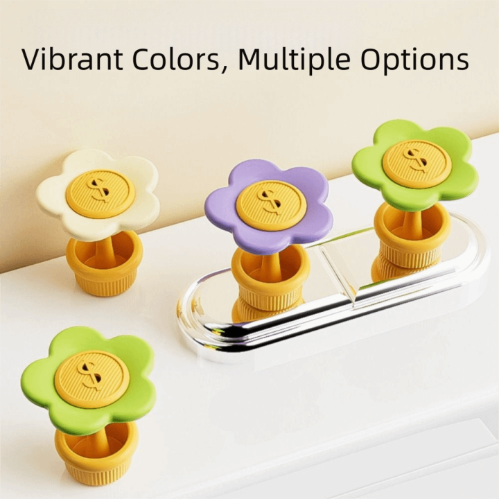 RBJ4 Flower Shape Toilet Button Pushers Top Push Button One-handed ...