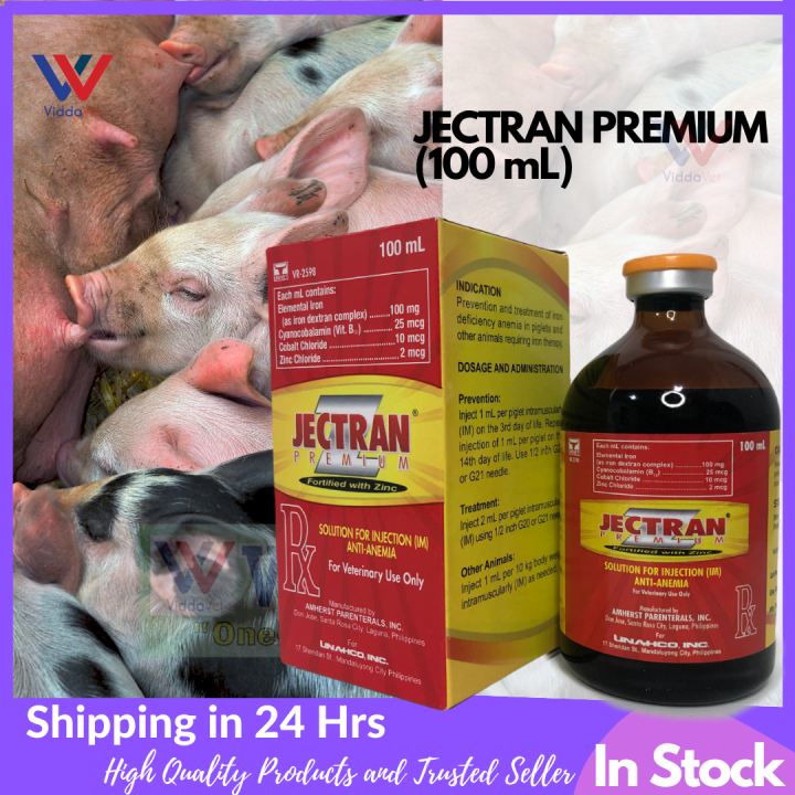 Jectran 100 ml Premium Unahco Iron Dextran with Zinc | Lazada PH