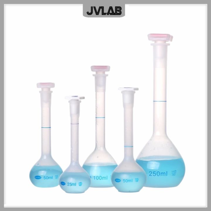 Plastic Volumetric Flask Laboratory PP Container Bottle White Flask ...