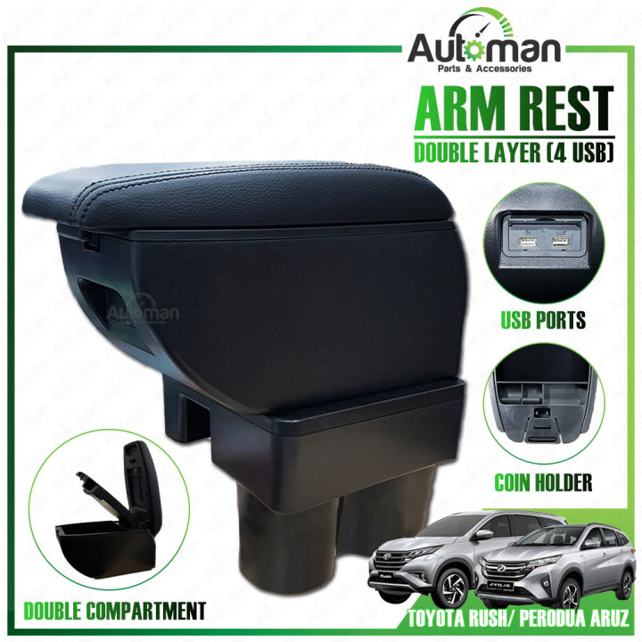 PERODUA ARUZ / TOYOTA RUSH 2019-2020 PREMIUM 4 PORTS USB DOUBLE LAYER ...