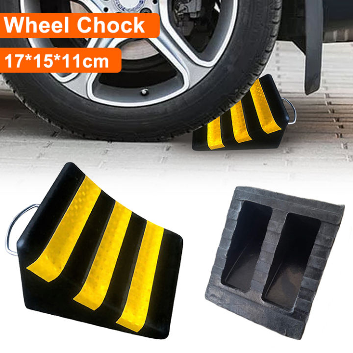 【TheCoachesJournal】Heavy Duty Industrial Rubber Wheel Chock Blocks w ...