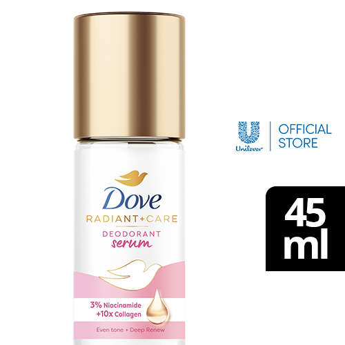 Dove Radiant + Care Deodorant Serum Roll On 3% Niacinamide 10x Collagen ...