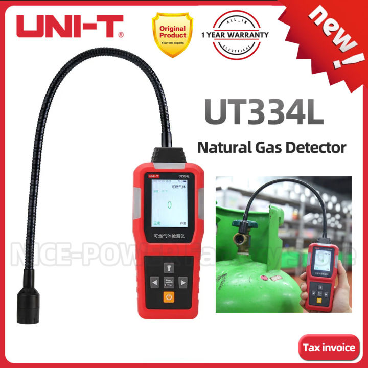 UNI-T เครื่องตรวจจับก๊าซธรรมชาติ UT334L ก๊าซติดไฟได้เครื่องตรวจรอยรั่ว ...
