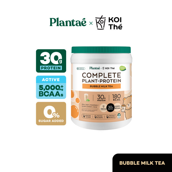 Plantae x KOI Thé Complete Plant-Protein : Active BCAAs รส Bubble Milk ...