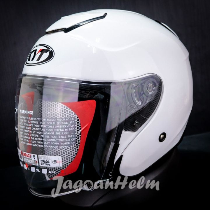 KYT Helm Kyoto Solid White | Lazada Indonesia