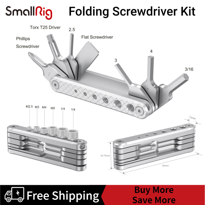 SmallRig Folding Tool Set with Screwdrivers and Wrenches and M2.5, M3 ...