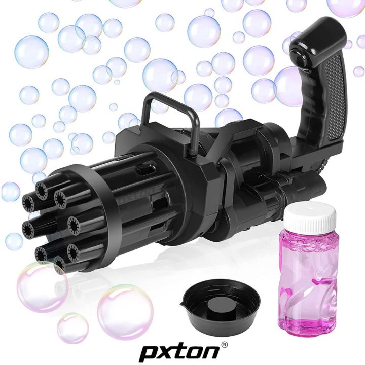 Bubble Gun Gatling / Pistol Mainan Anak / Tembakan Balon Gelembung Busa ...