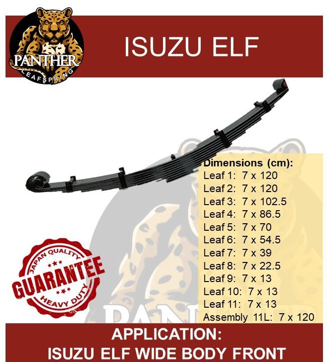 Molye / Leaf Spring for Isuzu Elf Wide Front (MATIBAY) | Lazada PH