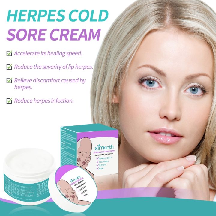 Ximonth Herpes Cold Sore Cream 20g Cold Sores Cheilitis Treatment Cream For Dry Chapped Cracked ...