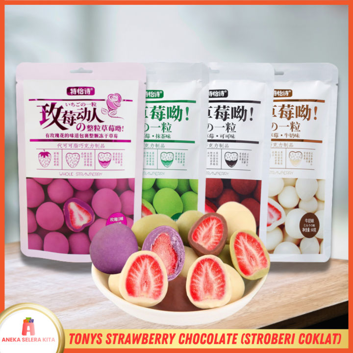 ANEKA Cemilan Coklat Stroberi/Tonys Strawberry Chocolate | Lazada Indonesia