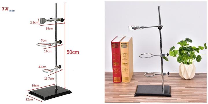 【Trending Now】 Set 50CM Laboratory Ring Stand High Retort Stand Stand ...
