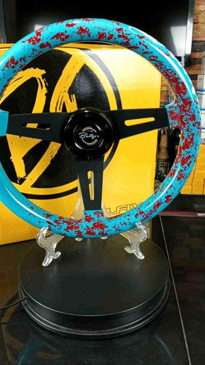 Blue Wave Black Spoke Ballfix by Elevo Steering Wheel 13 inch Made in ...