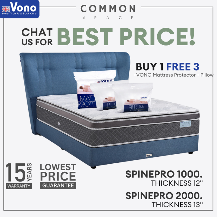 🔥 Free Delivery 🔥 Vono SpinePro 1000/2000 Mattress | 12"/13" inches ...