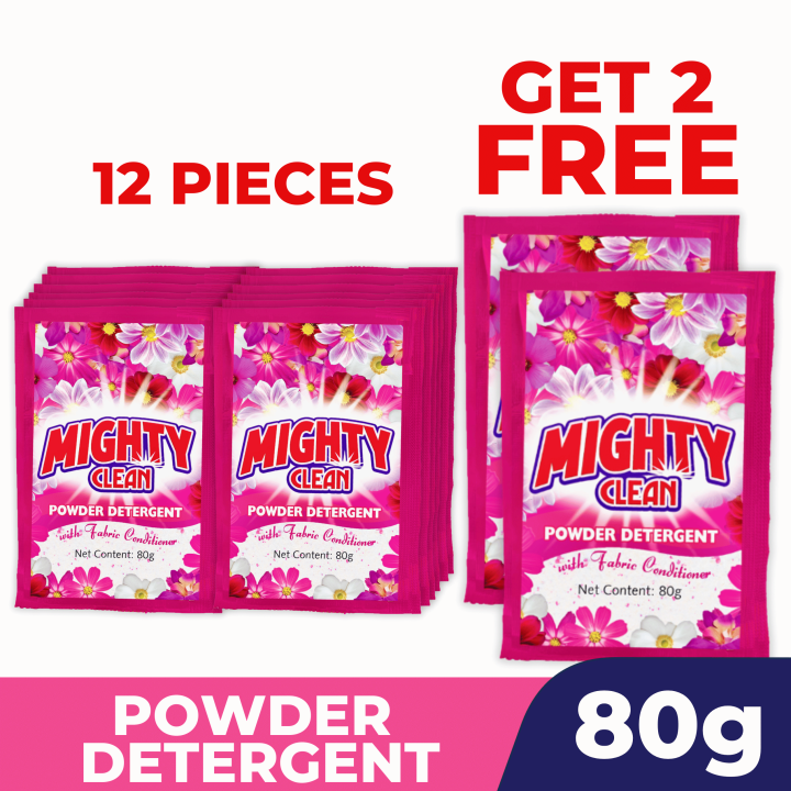 Mighty Clean Detergent Powder Floral Blossom - Powder (Pink) 80 GRAMS ...