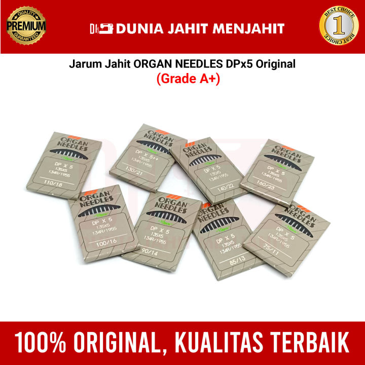 Jarum Jahit ORGAN NEEDLES DPx5 Original Berbagai Ukuran | Lazada Indonesia
